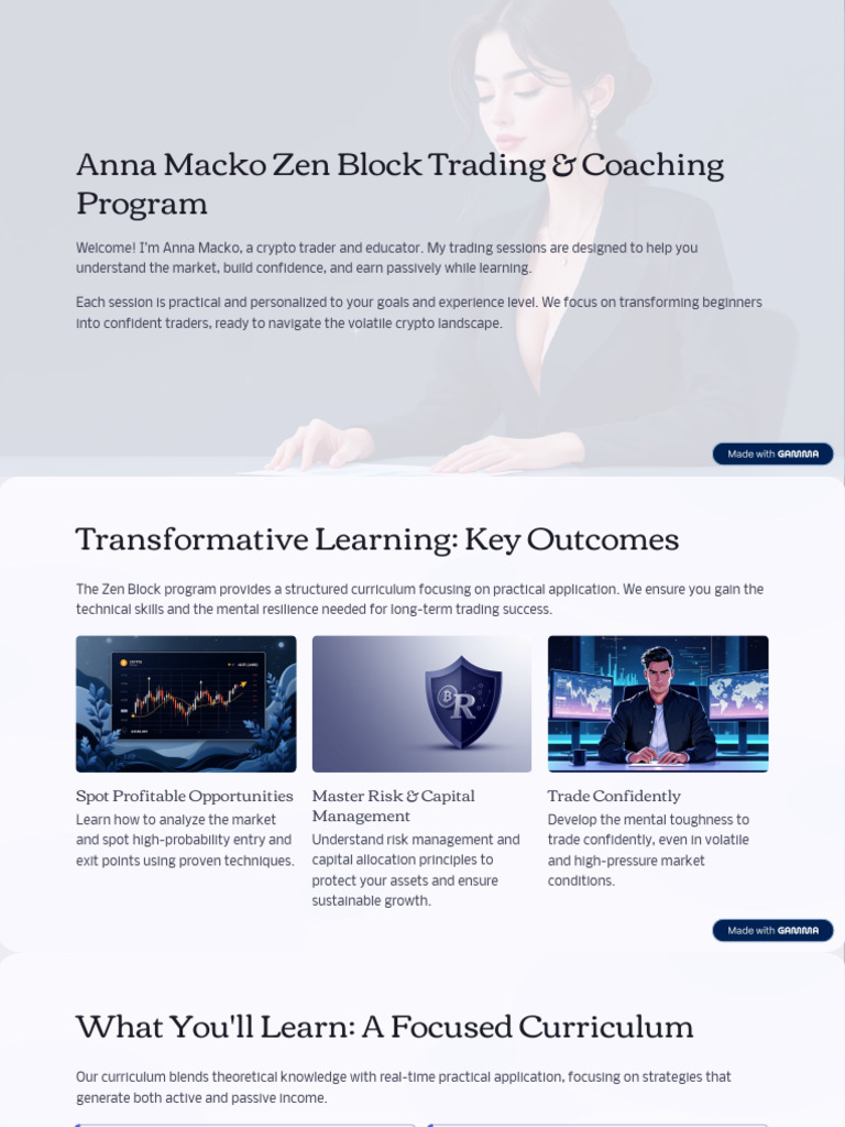 Anna Macko Zen Block Trading and Coaching Program | PDF | Algorithmic Trading | Risk