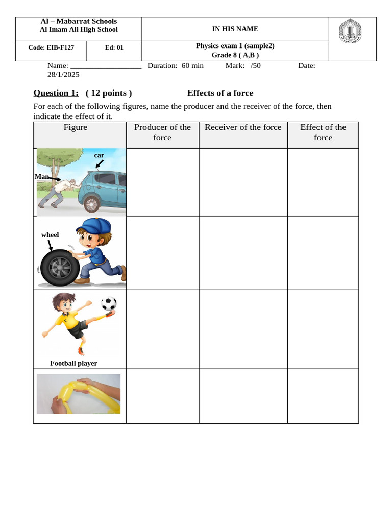 E1_grade8(a,B) - Sample2 (1) | PDF | Motion (Physics) | Physical Quantities