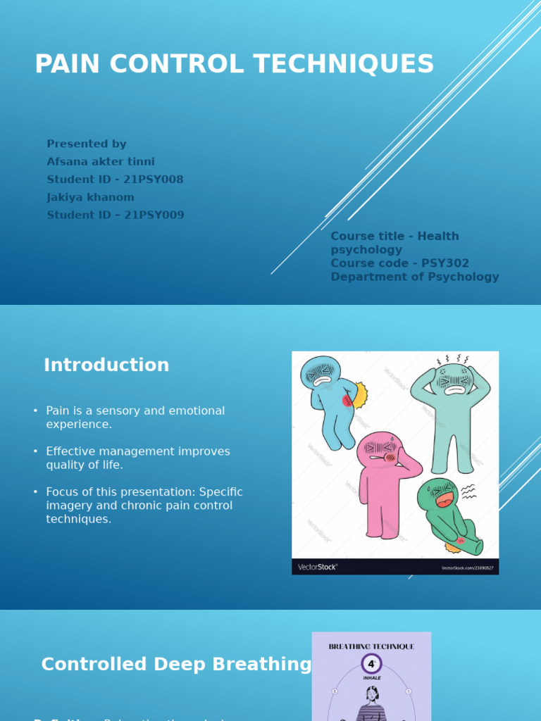 Pain Control Techniques (ID - 21 PSY 008,009) | PDF | Pain | Pain ...