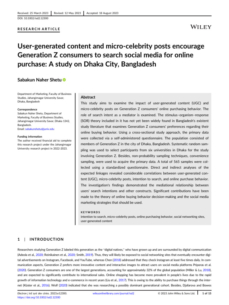 User Generated Content and Micro Celebrity Posts Encourage Dav0j7cndd ...