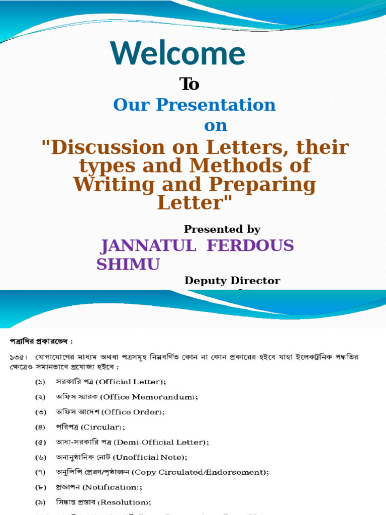Letters, Their Types and Methods of Writing and Preparing Letter | PDF