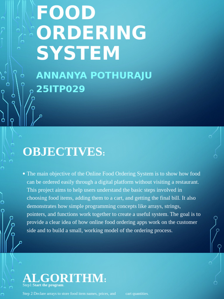 Online Food Ordering System Guide | PDF