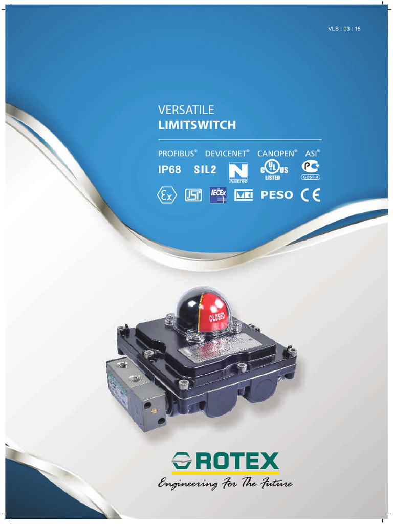Rotex DXLW Versatile Limitswitch Weather Proof | PDF | Electrical Wiring | Switch