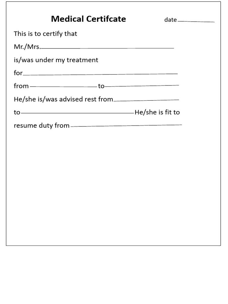Medical Certifcate Date | PDF