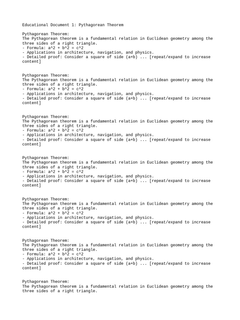 Document 1 Pythagorean Theorem | PDF | Geometry | Mathematical Proof