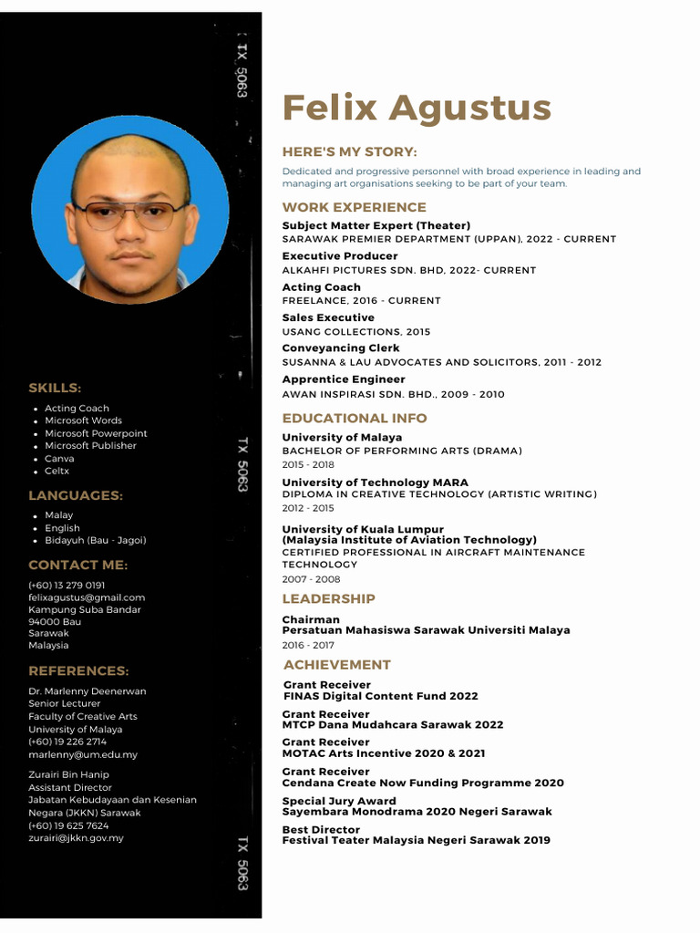 Felix Elmer 2023 Curriculum Vitae | PDF | Sarawak | Malaysia