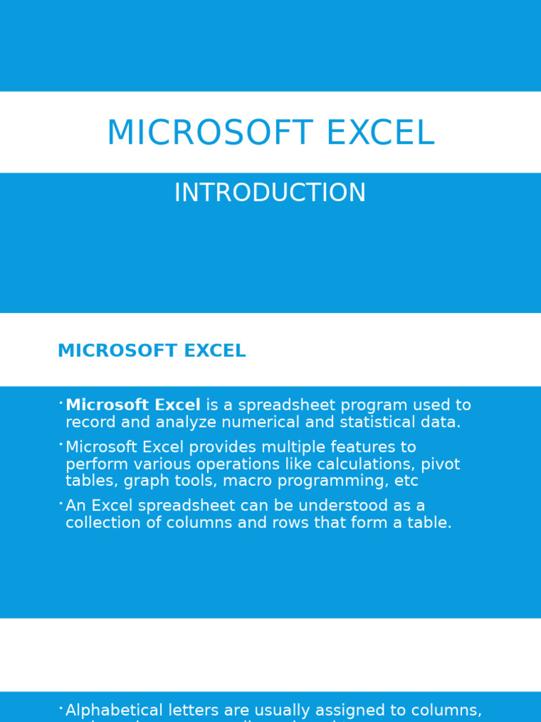 Microsoft Excel | PDF | Microsoft Excel | Spreadsheet