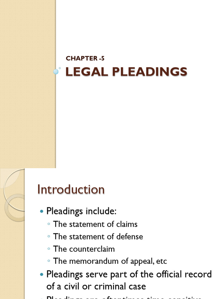Understanding Legal Pleadings Essentials | PDF | Pleading | Cause Of Action