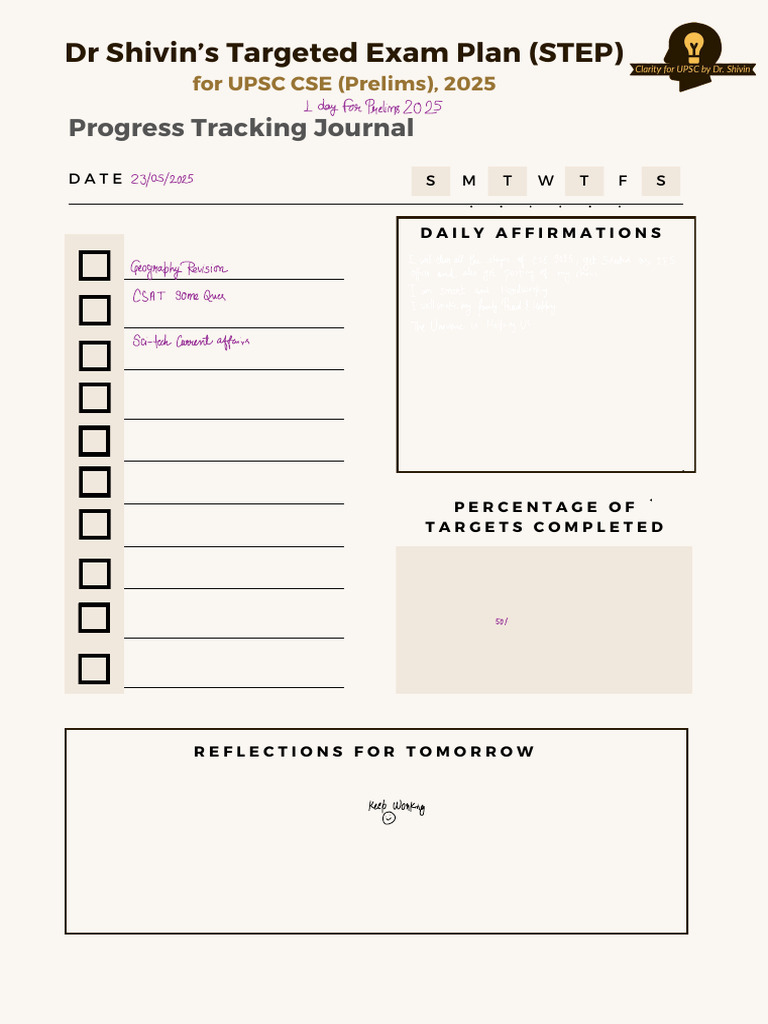 Progress Tracking Journal | PDF