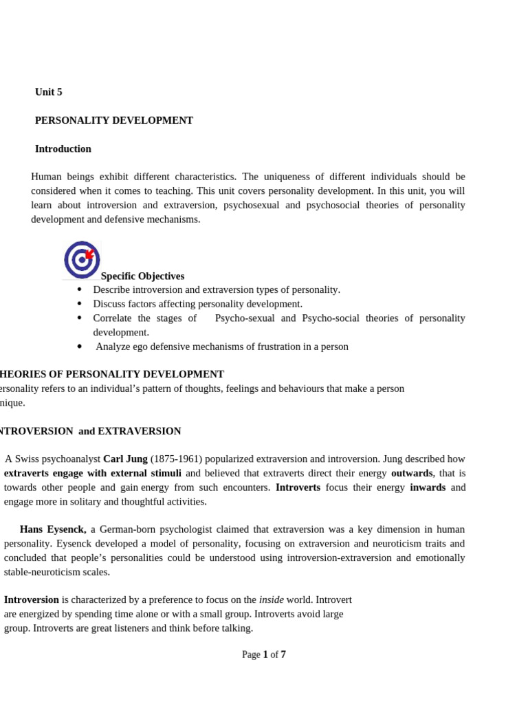 Personality Notes 2023 - 031222 | PDF | Extraversion And Introversion ...