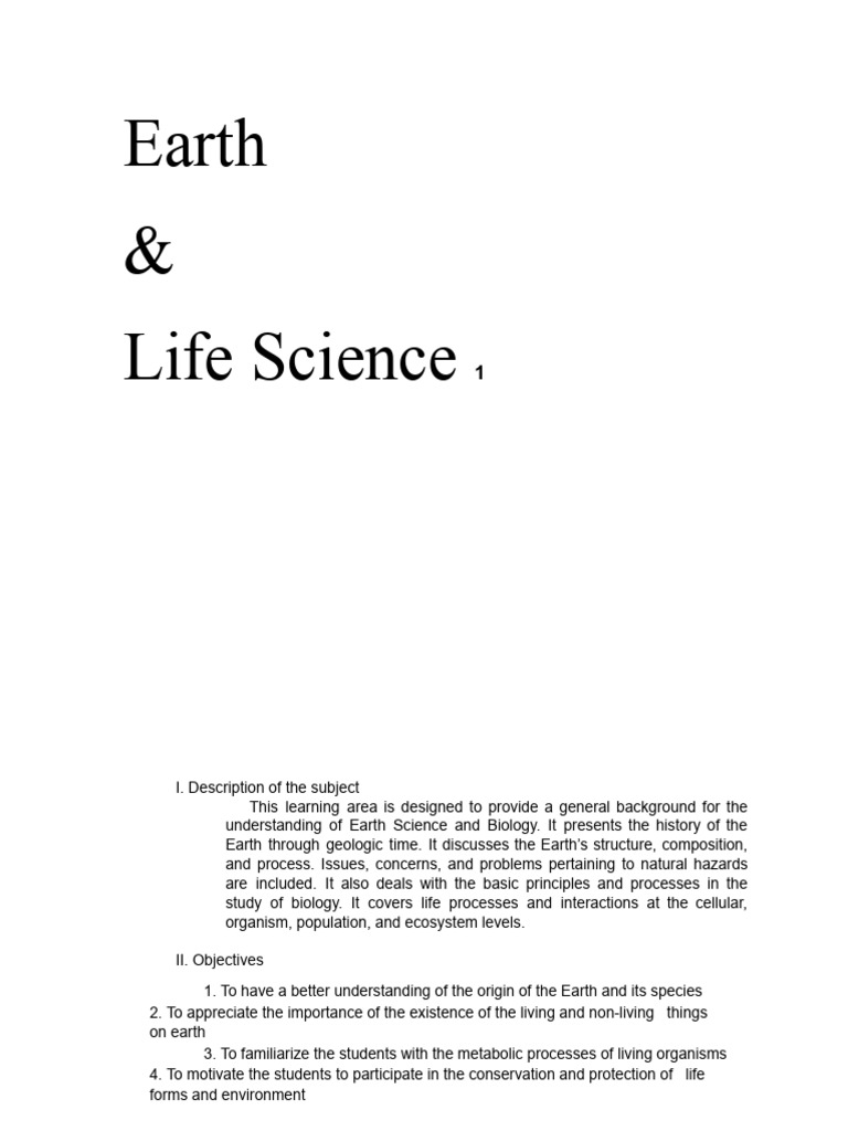 Earth and Life Science (1) | PDF | Fault (Geology) | Rock (Geology)