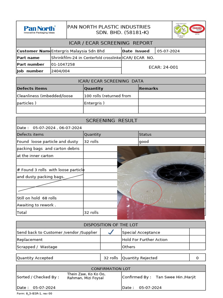 CAR Screening Report New | PDF