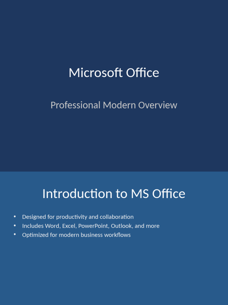 MS Office Professional Presentation - C | PDF