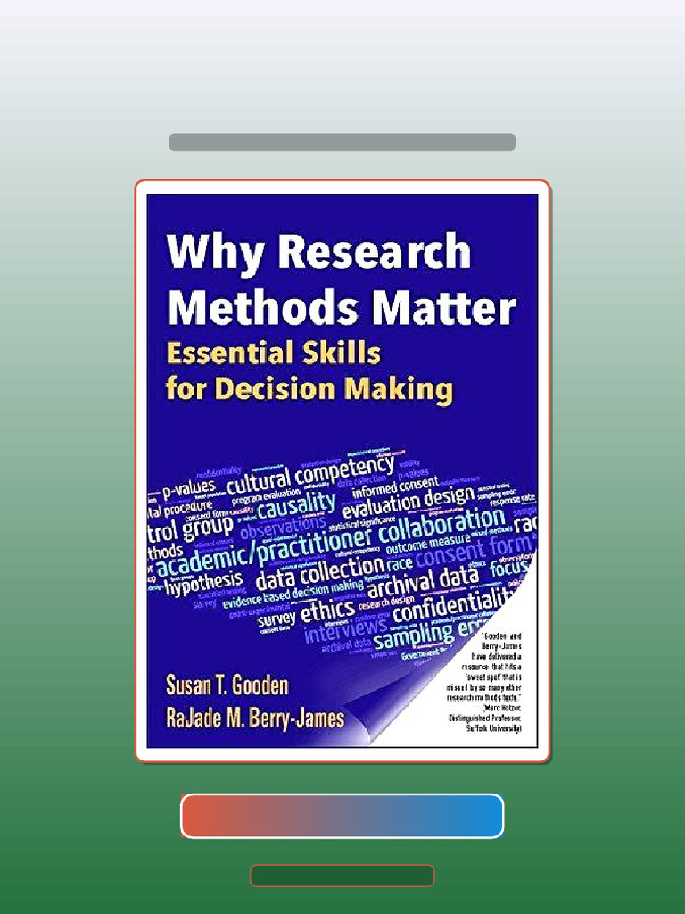 Answers For Why Research Methods Matter Essential Skills For Decision ...