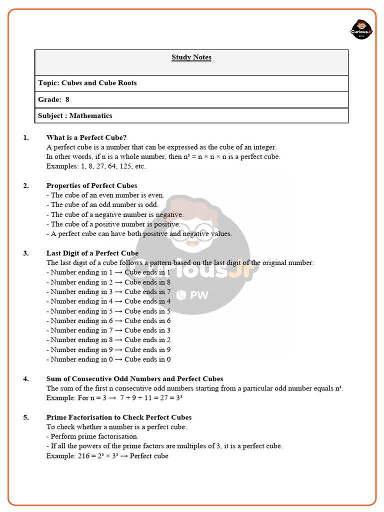 Cracking The Cube Code - Properties and Identification - Study Notes ...