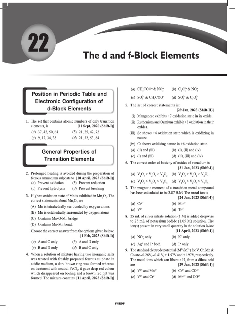 D and F | PDF