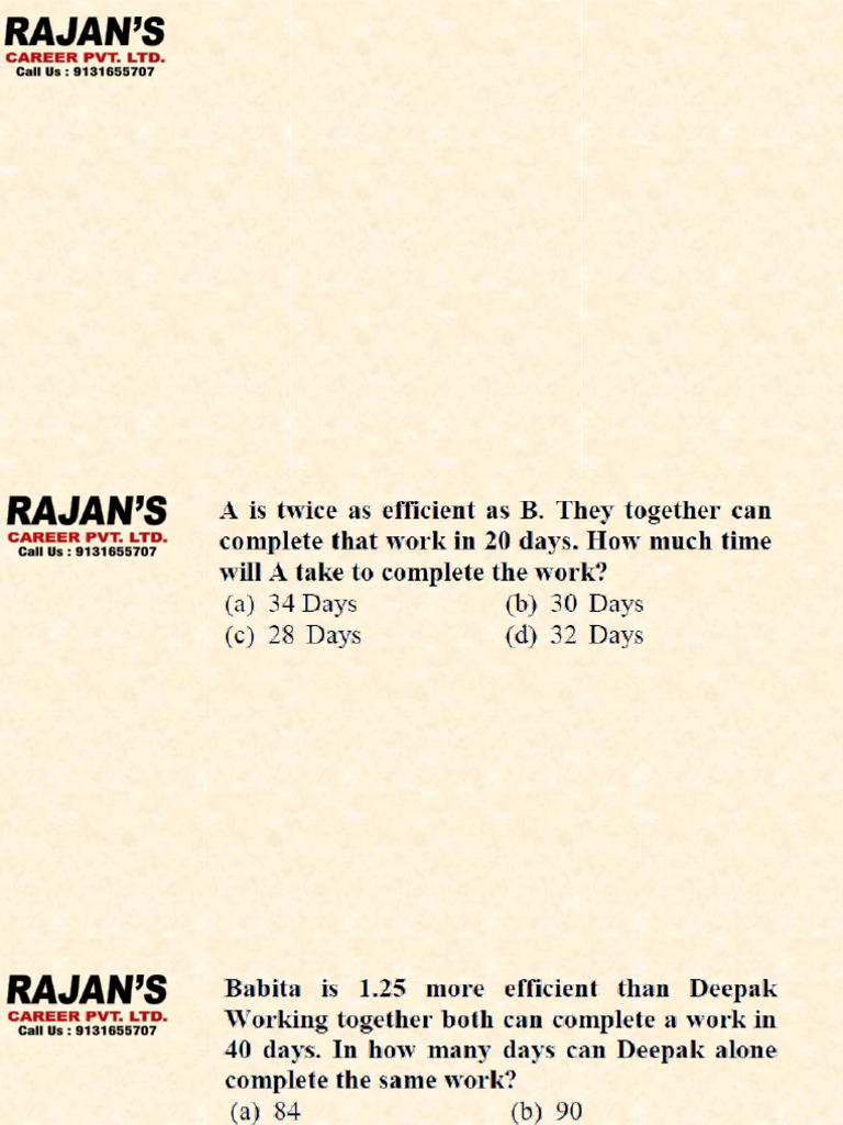 3 Time and Work | PDF