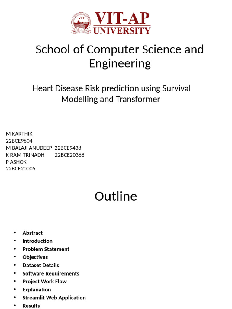 Heart Disease Prediction Using Survival Modelling and Transformer | PDF ...