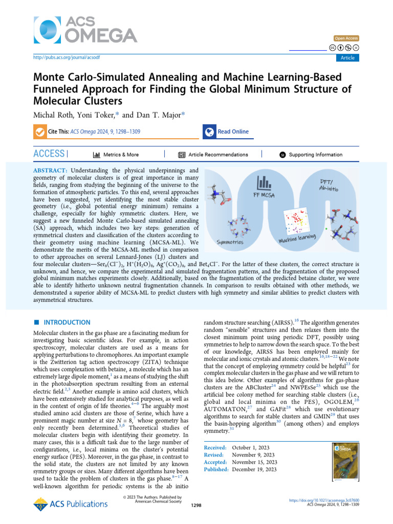 Monte Carlo Simulated Annealing and Machine Learning Based Funneled ...