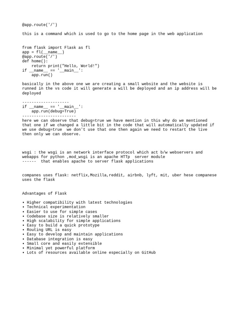 Flask Notes | PDF