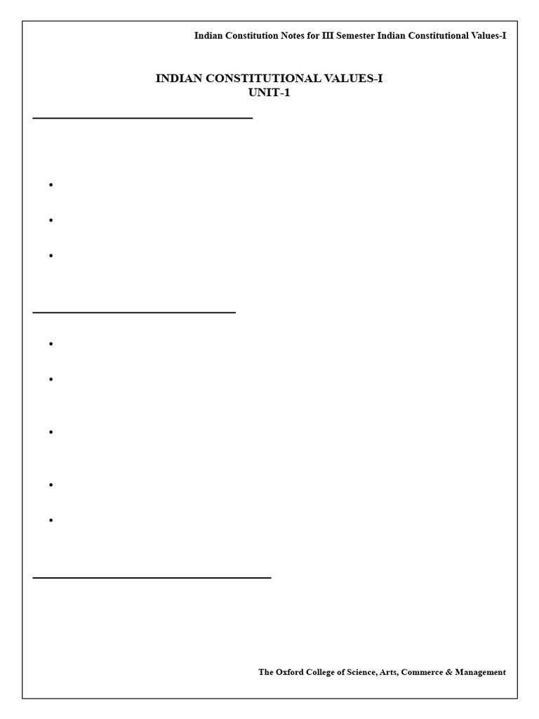 Indian Constitutional Values Overview | PDF | Political Science ...