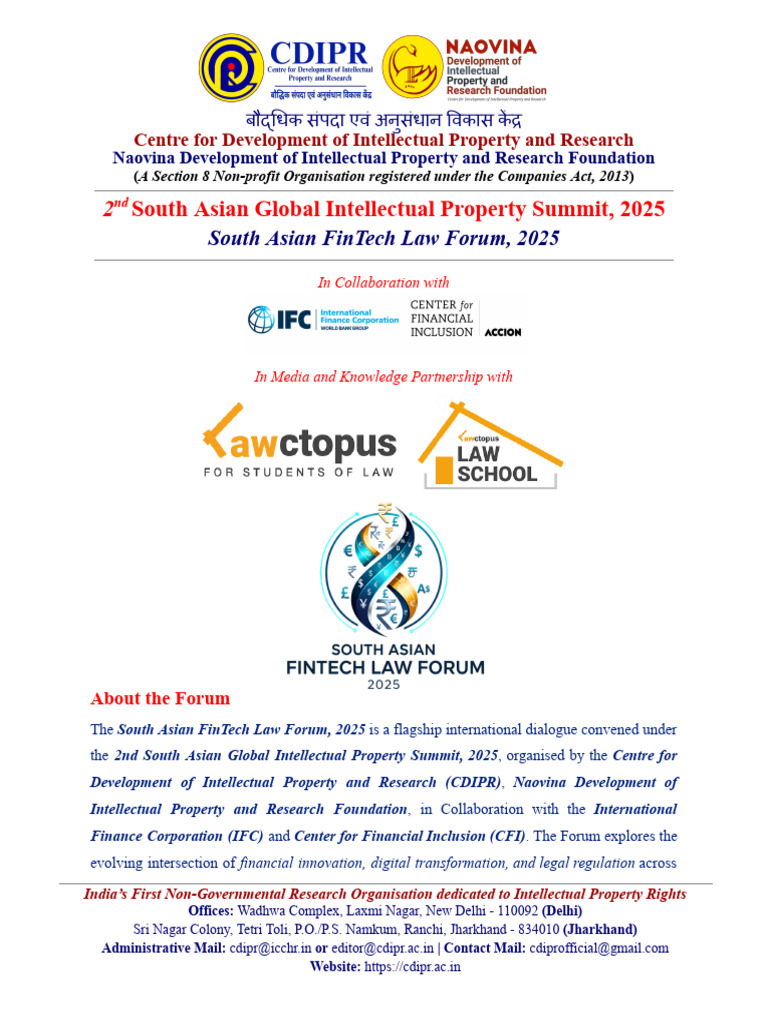 South Asian FinTech Law Forum 2025 1 | PDF | Financial Technology ...