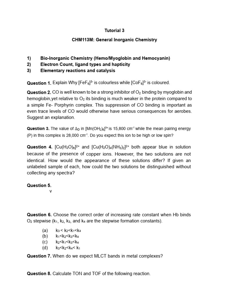 Tutorial 3 Questions CHM113 22ndMarch2025 Students 58c9cb78-e0c1-47b9 ...