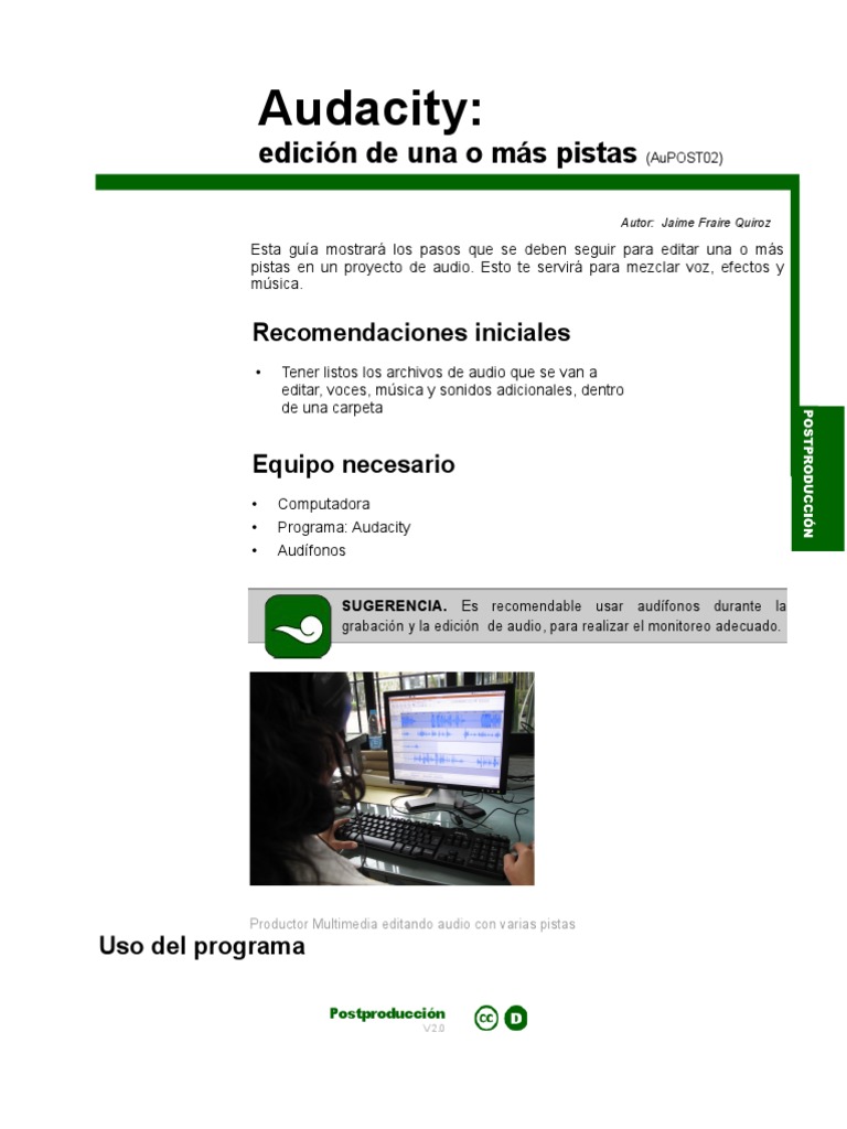 Audacity Editar | PDF | Herramientas | Archivo de computadora