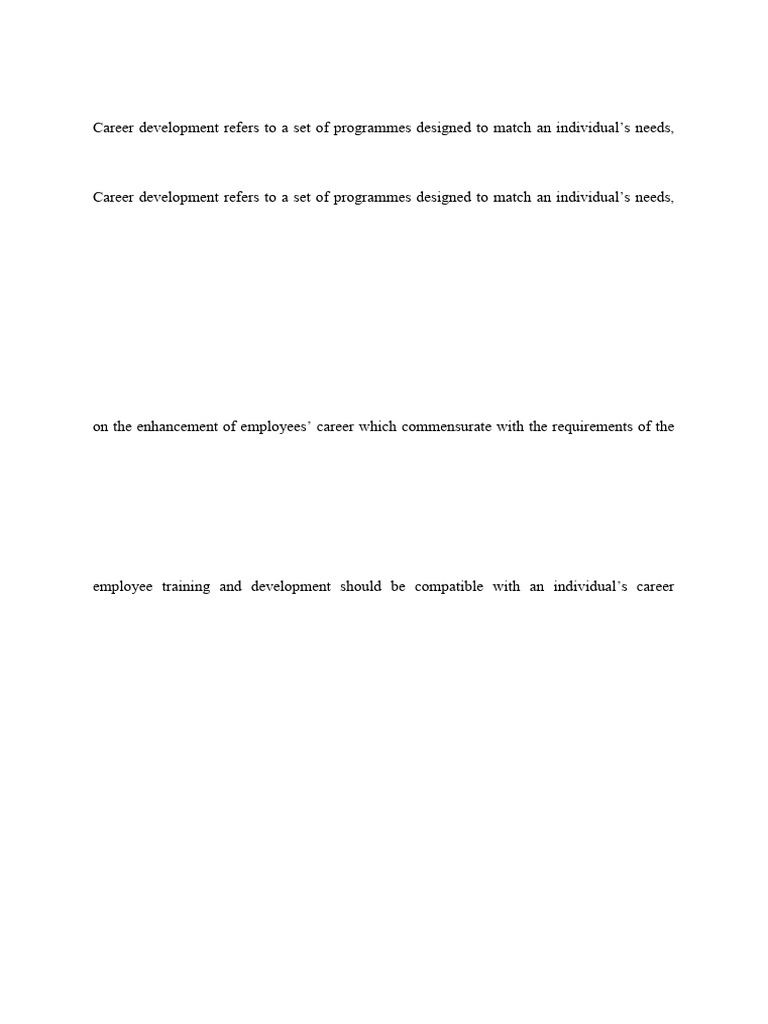 Career Development Strategies and Importance | PDF | Mentorship ...