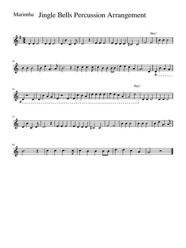 Jingle Bells Percussion-Marimba | PDF