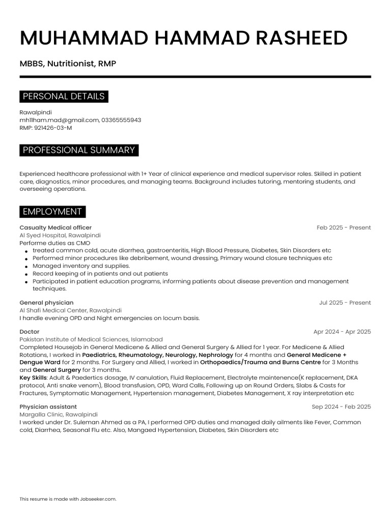 Dr Hammad CMO | PDF | Medicine | Surgery