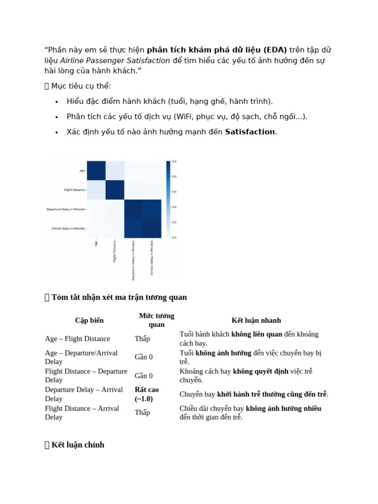 Airline Passenger Satisfaction: phân tích khám phá dữ liệu (EDA) | PDF