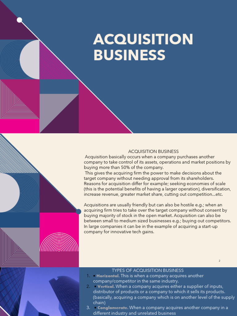 Understanding Business Acquisitions | PDF | Mergers And Acquisitions ...