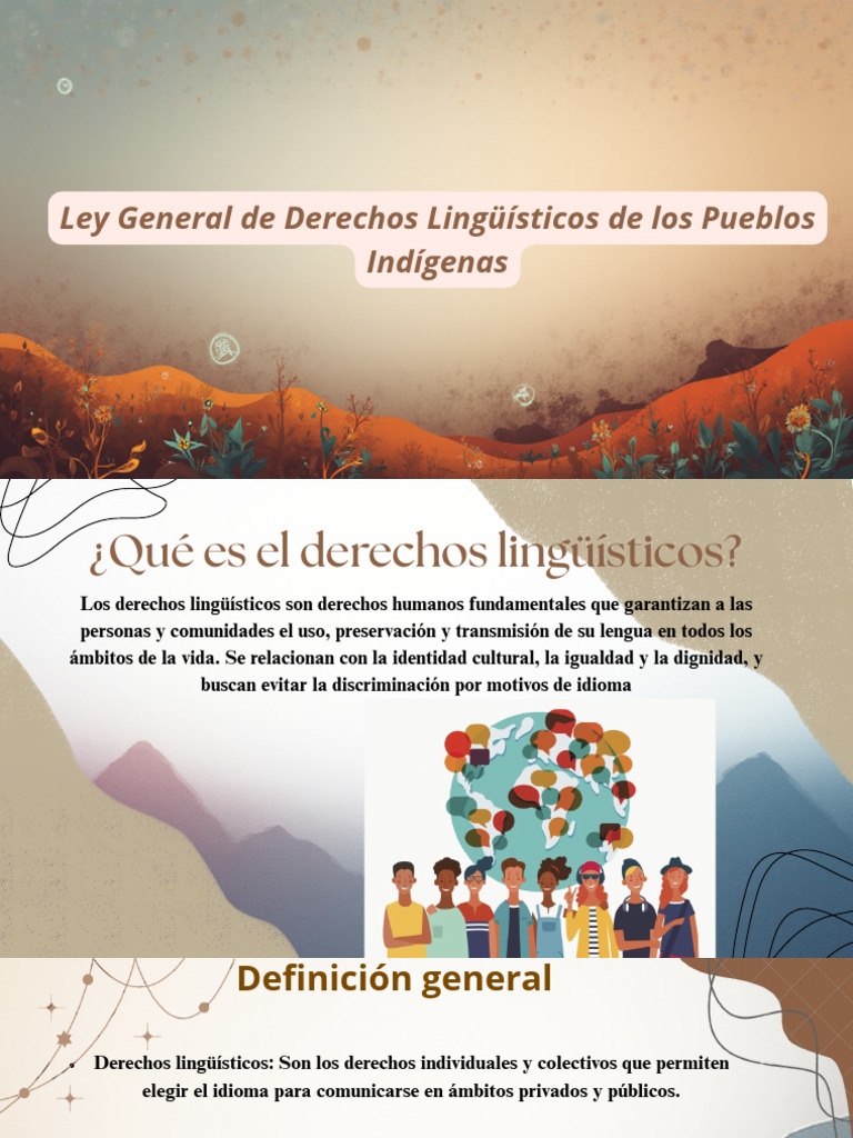 Ley General de Derechos Lingüísticos de Los Pueblos Indígenas | PDF ...