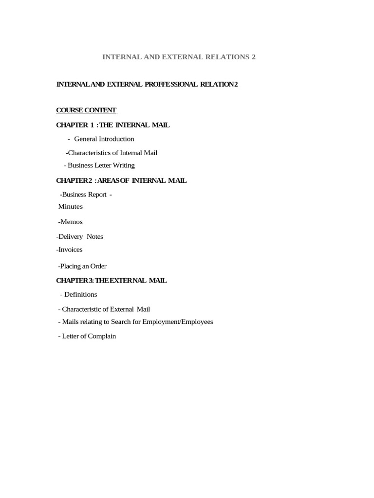 Internal and External Mail Essentials | PDF | Memorandum | Mail