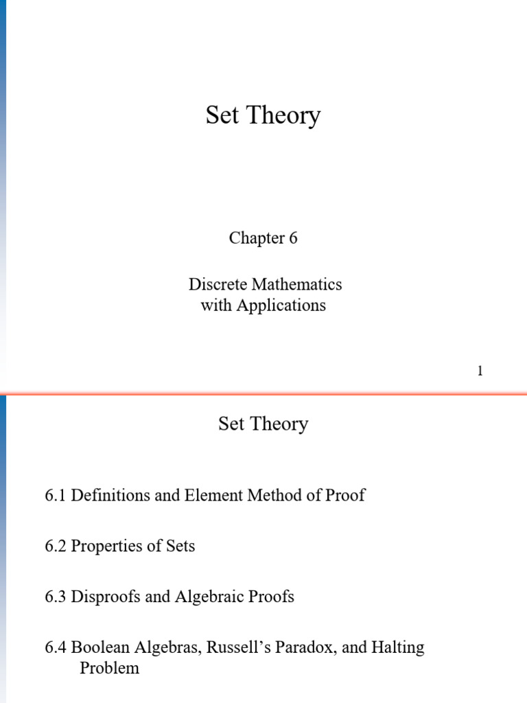 Set Theory Concepts and Proofs | PDF | Set (Mathematics) | If And Only If