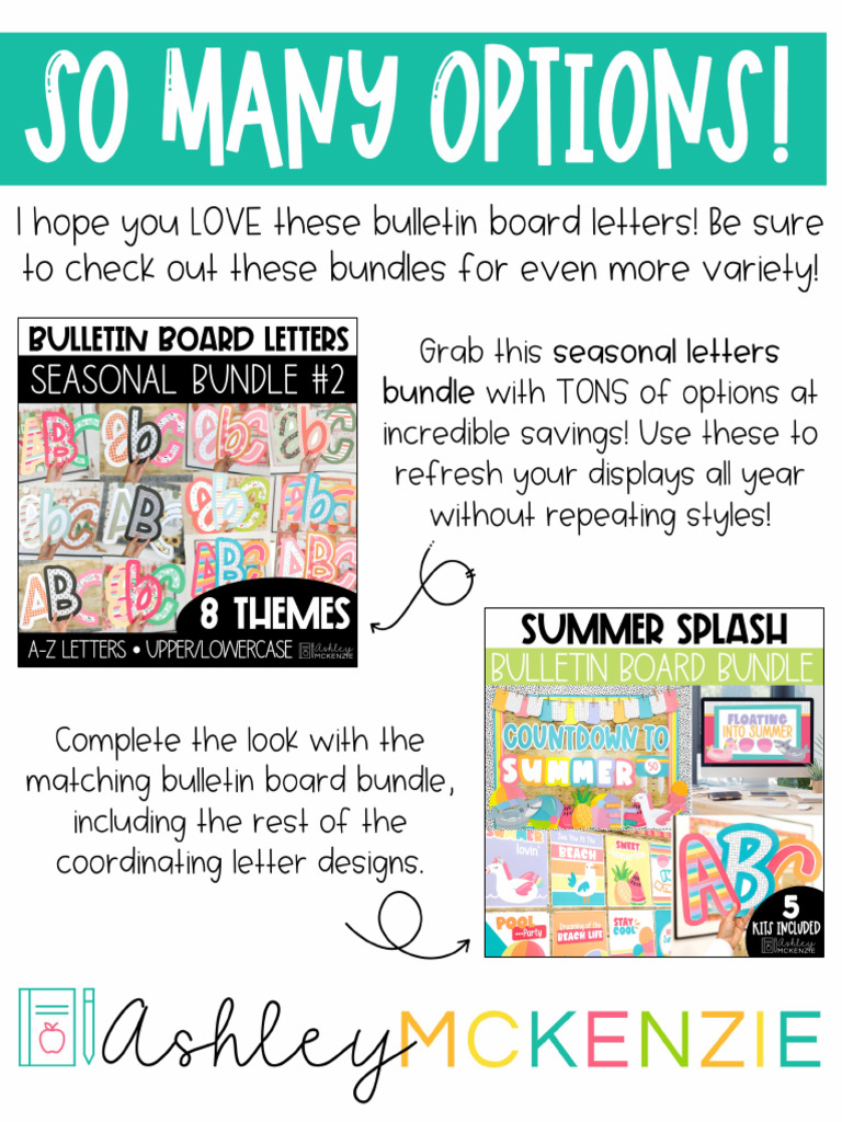 Summer Splash Bulletin Board Letters Freebie | PDF