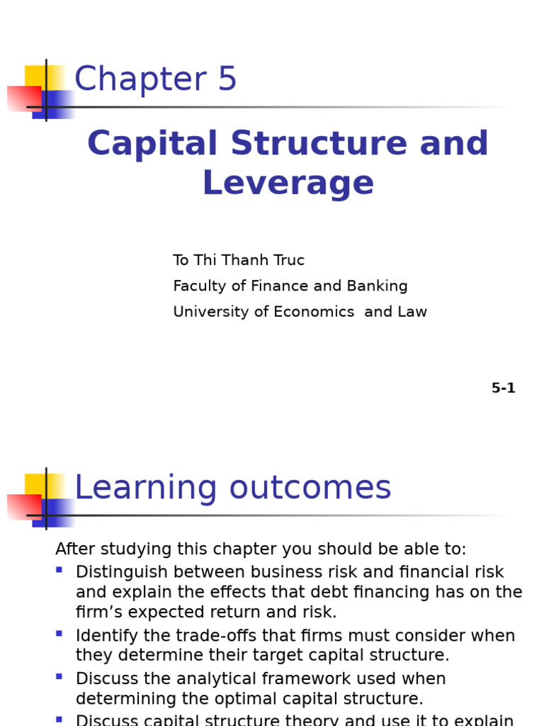 Chapter 5 Leverage & Capital Structure - V2 FM14 | PDF | Capital ...