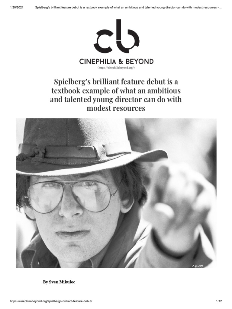 Spielberg's Brilliant Feature Debut Is A Textbook Example of What An ...