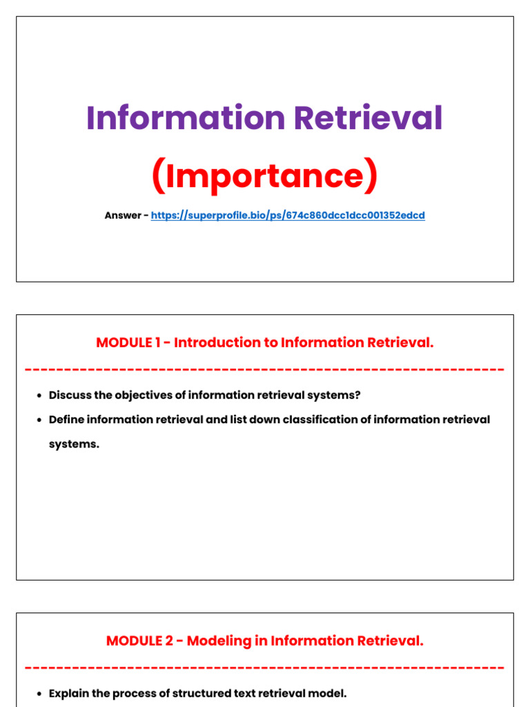 Ir Imp Questions Sem 7 | PDF | Information Retrieval | Search Engine ...