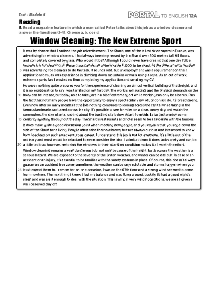 Reading Extra Practice - Module 1 | PDF