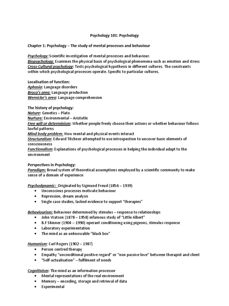 Intro to Psychology Concepts | PDF | Classical Conditioning | Perception
