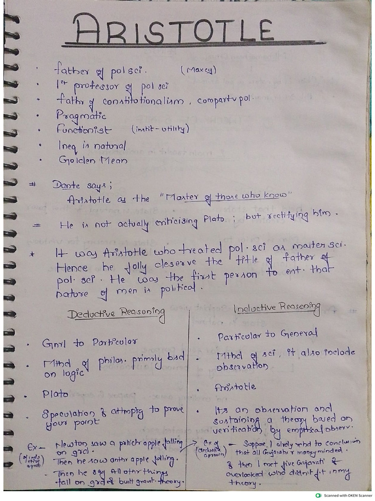 Aristotle Notes by AIR 1 Pratyush Tiwari | PDF