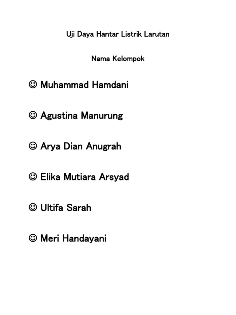 Uji Daya Hantar Listrik Larutan | PDF | Sains & Matematika