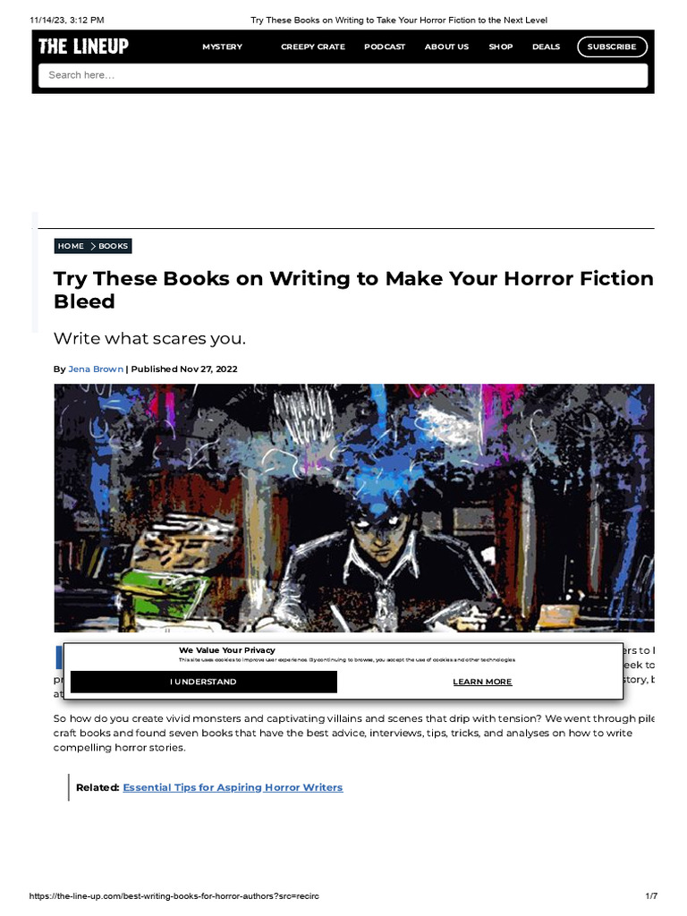 Try These Books On Writing To Take Your Horror Fiction To The Next ...