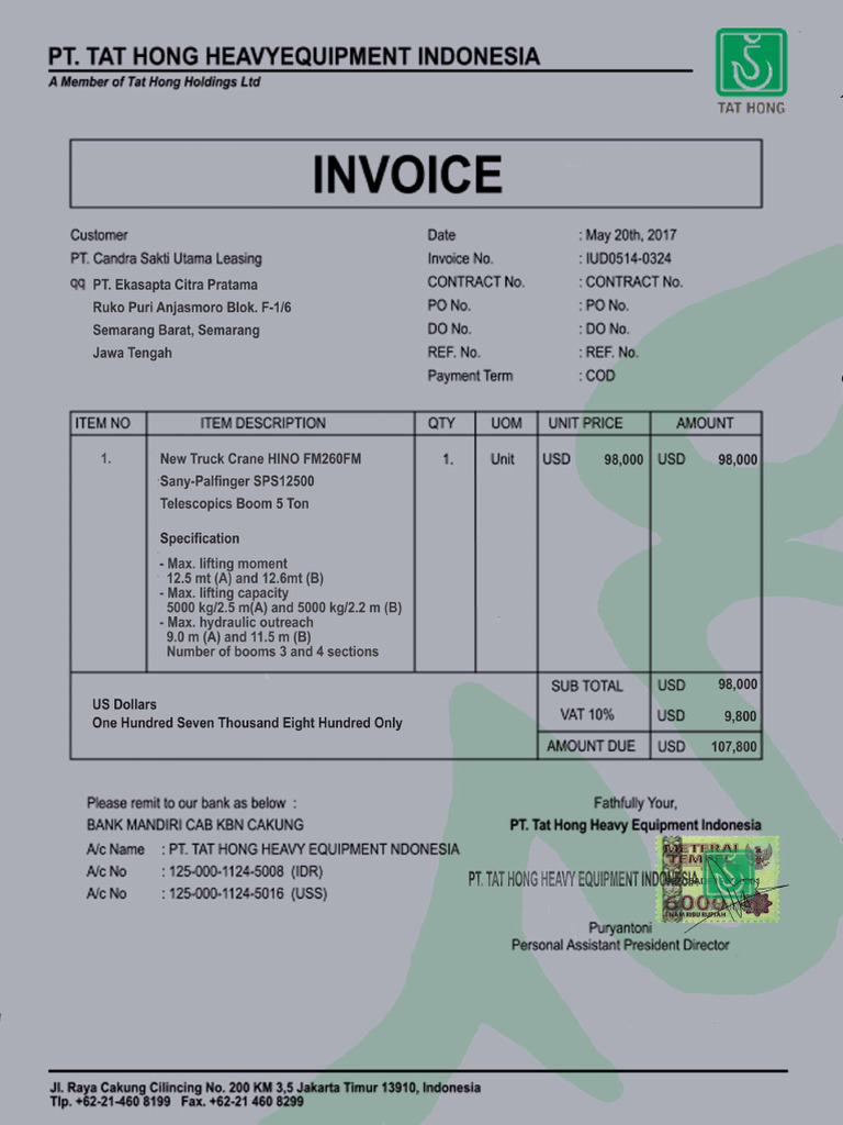 Invoice Crane | PDF