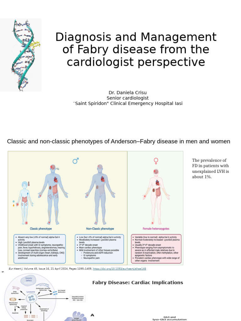Diagnosis and Management of Fabry Disease From The | PDF | Cardiology ...