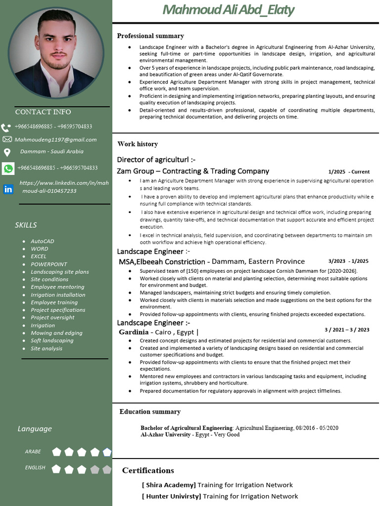Cv Eng Mahmoud Ali. | PDF | Business