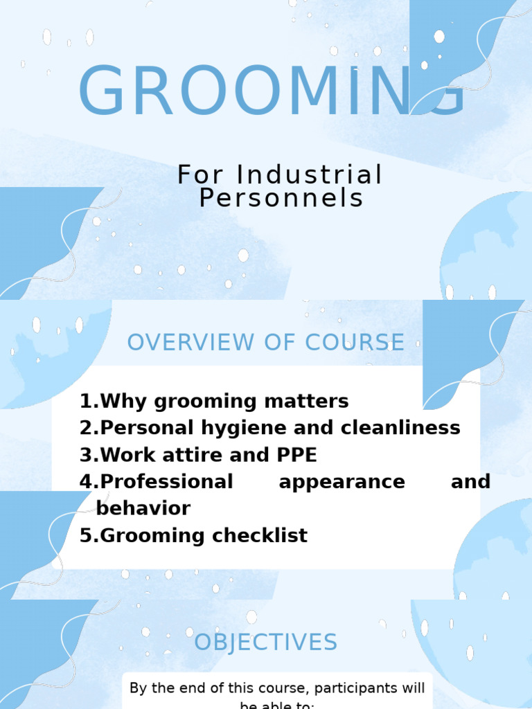 Industrial Grooming and Hygiene Guide | PDF | Personal Protective ...