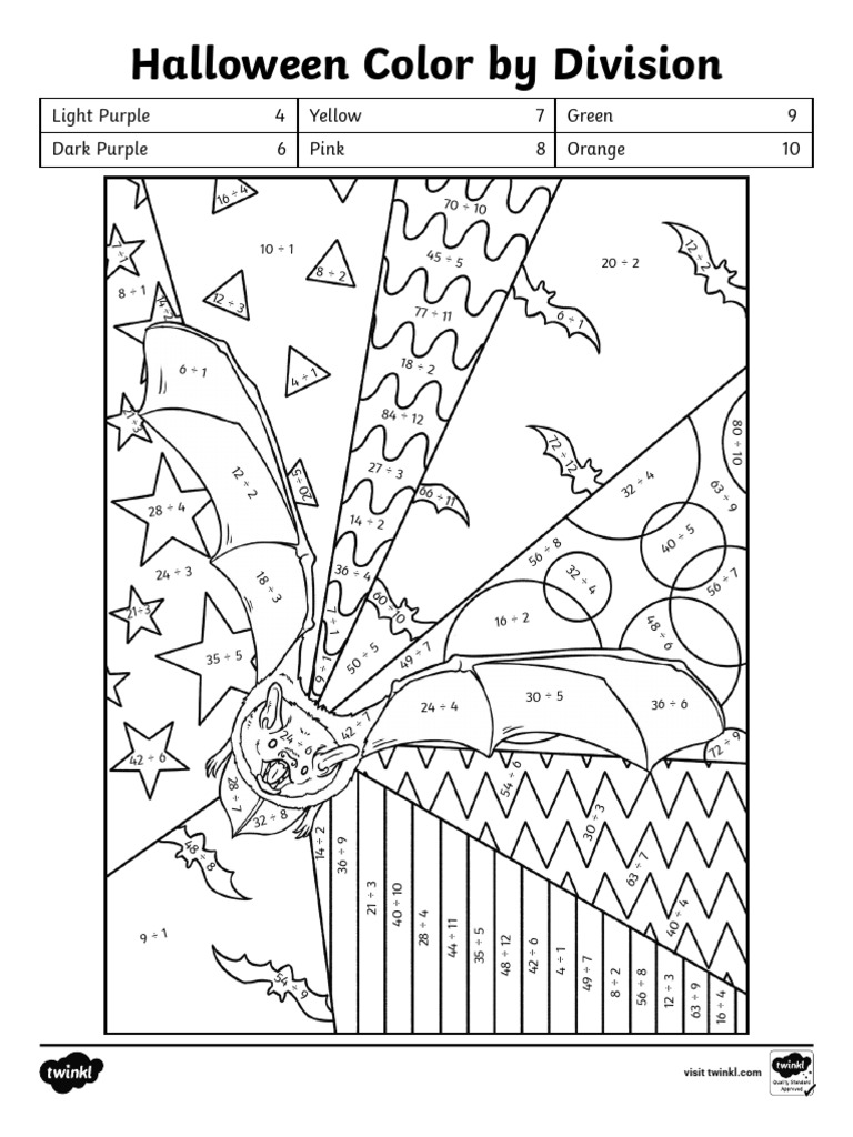 Halloween Color by Division | PDF